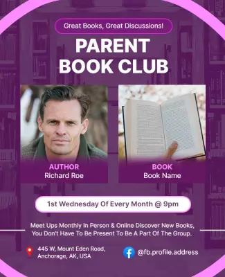 Book Club Flyer Templates for Reading Groups