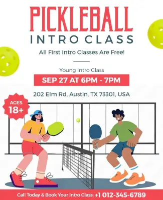 Customizable Pickleball Flyer Templates for Lessons & Events