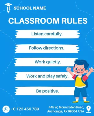 Classroom Rules Poster Templates - Free to Edit, Download & Print