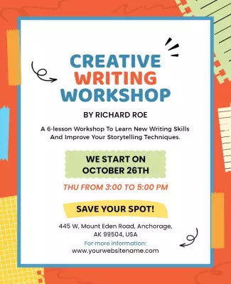 Workshop Poster Templates - Instant Download & Easy Customization