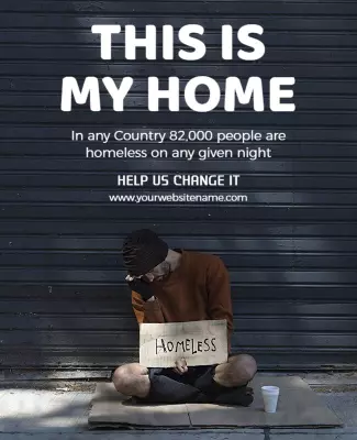 Homelessness Poster Templates | Free, Editable & Print-Ready