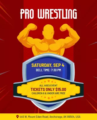 Editable Wrestling Flyer Templates for Competition & Pro Matches