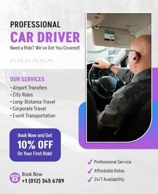 Driver Flyer Templates | Free, Editable & Print-Ready Designs