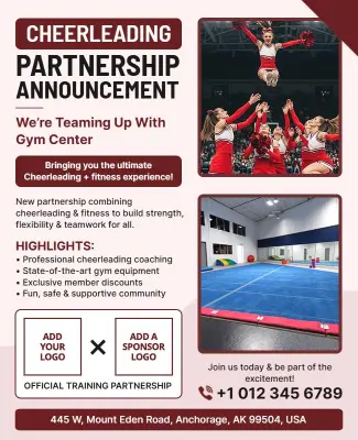 Cheerleading Flyer Templates - Free & Easy to Customize