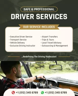 Driver Flyer Templates | Free, Editable & Print-Ready Designs