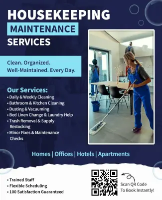 Housekeeping Flyer Templates - Free, Editable & Ready to Print