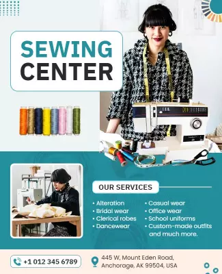 Editable Sewing Flyer Templates for Alterations & Classes