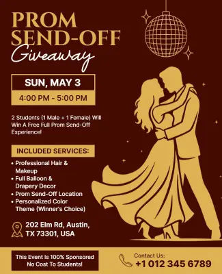 Prom Send Off Flyer Templates | Free, Editable & Ready to Print