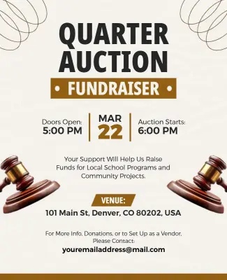 Printable Auction Flyer Templates for Events & Fundraisers