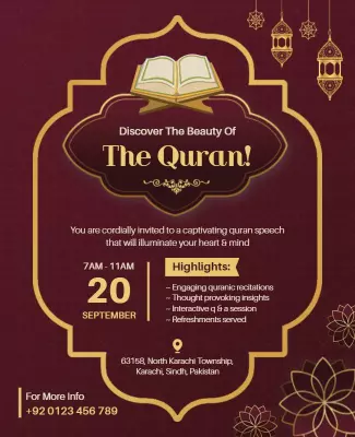 Free Quran Flyer Templates for Online Classes & Hifz Programs