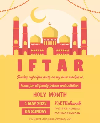 Free customizable Iftar Flyer Templates | DesignWiz