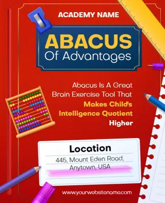 Free Abacus Flyer Templates for Kids Programs & Classes