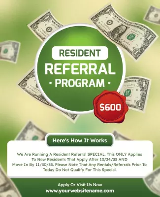 Resident Referral Flyer Templates - Edit, Download & Share