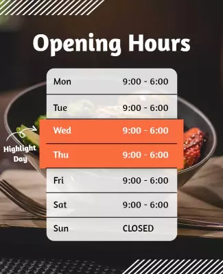 Opening Hours Flyer Templates – Free & Editable | DesignWiz