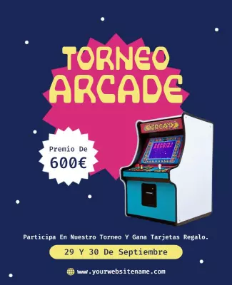 Customizable Arcade Flyer Templates for Parties & Game Nights