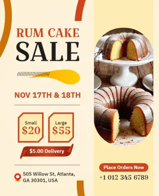 Free Editable Cake Flyer Templates | DesignWiz