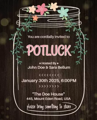 Potluck Flyer Templates for Office & Community Gatherings