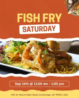 Fish Fry Flyer Templates for Events, Fundraisers, and More