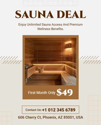 Sauna Flyer Templates – Quick & Easy to Editable Templates
