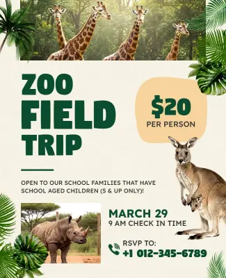 Free Field Trip Flyer Templates for Schools & Fundraisers