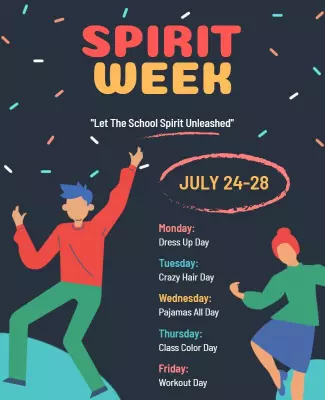 Spirit Week Flyer Templates | Free, Editable & Printable