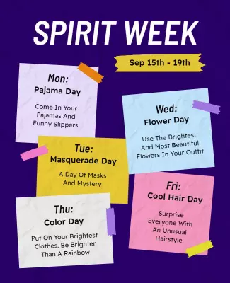 Spirit Week Flyer Templates | Free, Editable & Printable