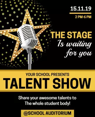 Talent Show Flyer Templates - Free Editable Designs