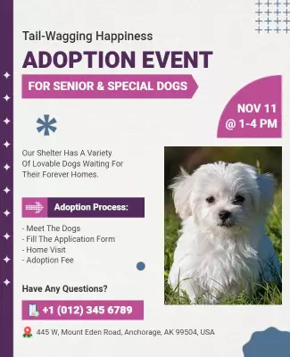 Dog Adoption Flyer Templates for Shelters and Rescues