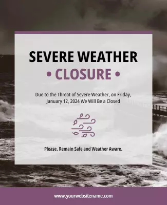 Printable Weather Flyer Templates for Closures & Cancellations