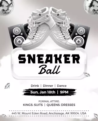 Sneaker Ball Flyer Templates - Edit, Download & Print Online