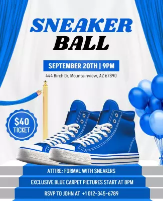 Sneaker Ball Flyer Templates - Edit, Download & Print Online