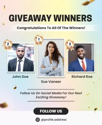 Winner Announcement Flyer Templates - Professional Gallery