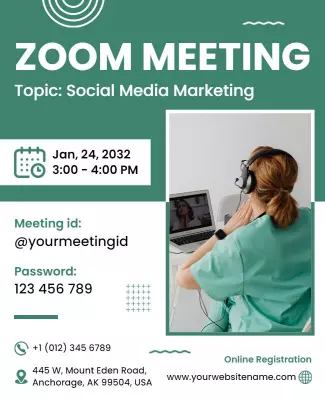 Zoom Meeting Flyer Templates for Webinars & Corporate Meetings