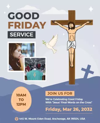 Good Friday Poster Templates - Free for Church Services