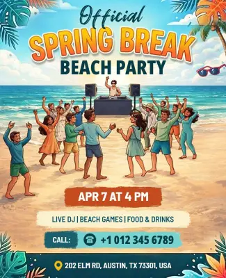 Spring Break Flyer Templates - Customize & Download for Free