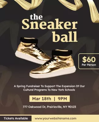 Sneaker Ball Flyer Templates - Edit, Download & Print Online