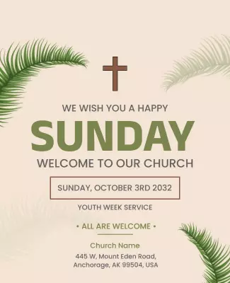 Sunday Service Flyer Templates - Free to Edit, Download & print
