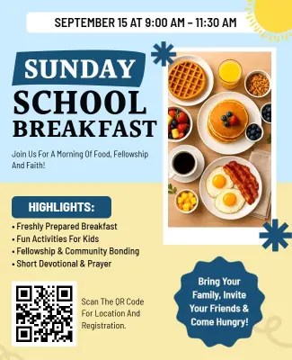 Digital Breakfast Flyer Templates for Events, Sales & Fundraisers