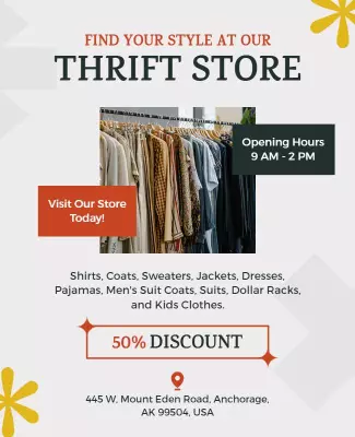 Free Editable Thrift Flyer Templates | DesignWiz