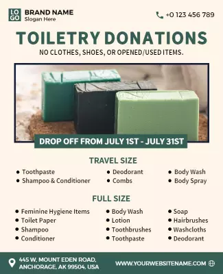 customizable Toiletry Drive Flyer Templates | DesignWiz