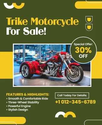 Motorcycle Flyer Templates for Motorbike Events and Promotions