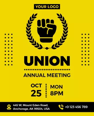 Free Union Flyer Templates for Meetings & Elections
