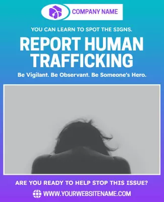 Human Trafficking Poster Templates for Awareness Campaign