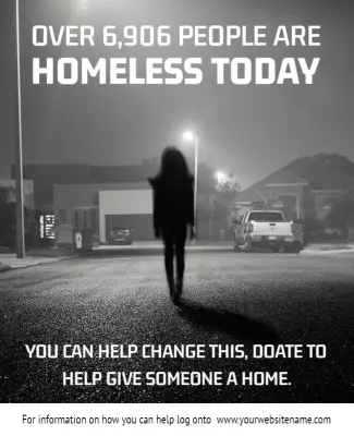 Homelessness Poster Templates | Free, Editable & Print-Ready