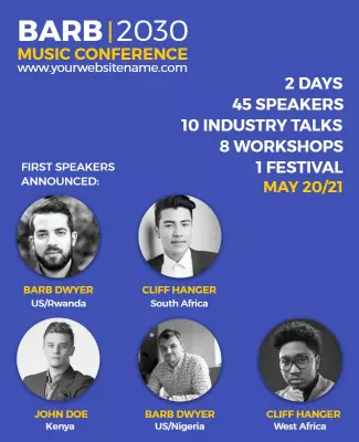 Speaker Poster Templates | Free to Customize & Download Online