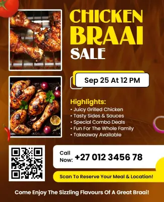 Customizable Braai Flyer Templates for BBQ Parties & Events