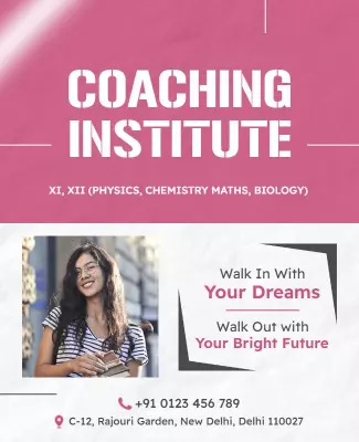 Coaching Poster Templates for Tuition and Training Institute