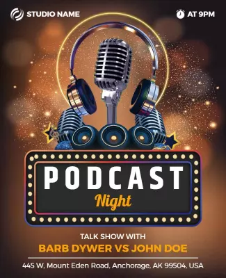 Podcast Poster Templates | Editable, Printable & Trending Designs