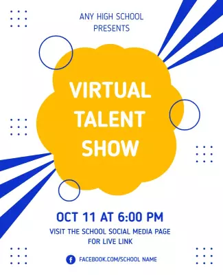 Talent Show Poster Templates Free, Editable & Ready to Print