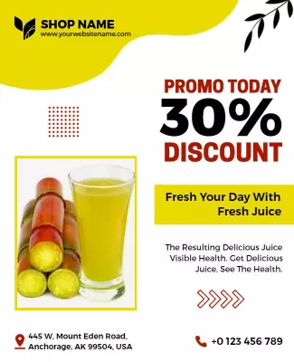 Juice Poster Templates - Free for Bars, Cafes & Juice Shops